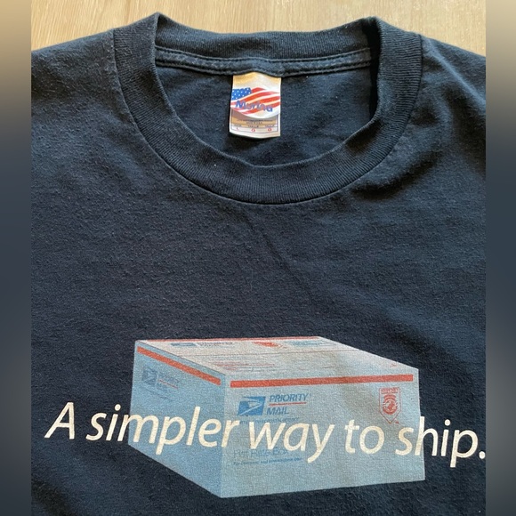 USPS | Shirts | Vintage Usps Postal Service Priority Flat Rate Box Logo ...